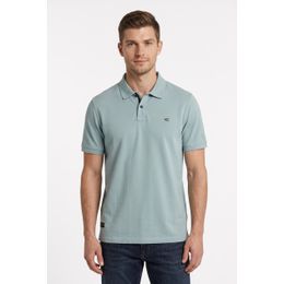 Camel Active Herren Poloshirtaqua blau, Gr. M, unifarben, Jersey, Obermaterial: 95% Baumwolle, 5% Elasthan, Shirts, kurzarm, mit Logo-Stickerei