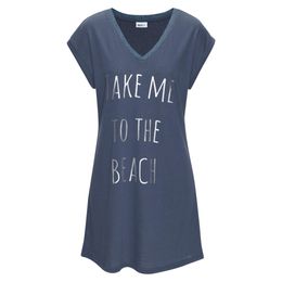 BEACHTIME by LASCANA Shirt female size 4XL/5XL marine blue / Silver