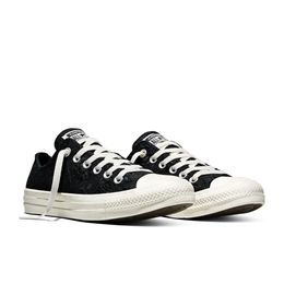 Converse Damen Sneaker "CHUCK TAYLOR ALL STAR", Gr. 39,5, schwarz-wei&szlig;, Textil, Schuhe, f&uuml;r Alltag, mit profiliertem Laufsohlenprofil, sportlicher
