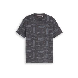 Tom Tailor T-Shirt Herren Gr&ouml;&szlig;e M taubenblau / anthrazit