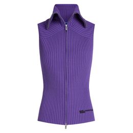 KARL LAGERFELD JEANS Strickweste Damen Gr&ouml;&szlig;e L brombeer