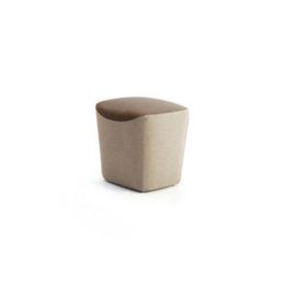 Leyform Hocker, Sitzma&szlig;e B 520 x T 440 x H 515 mm, 2-farbiger Stoffbezug und Mehrschichtholz, dunkelrost/hellbraun
