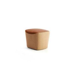 Leyform Hocker, Sitzma&szlig;e B 520 x T 440 x H 440 mm, 2-farbiger Stoffbezug und Mehrschichtholz, dunkelorange/hellorange