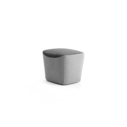 Leyform Hocker, Sitzma&szlig;e B 520 x T 440 x H 440 mm, 2-farbiger Stoffbezug und Mehrschichtholz, dunkelgrau/hellgrau