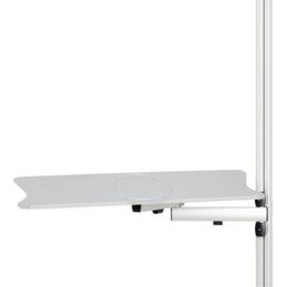 Rau Schwenkarm f&uuml;r Tastatur und Maus, 3 Gelenke, neig- und schwenkbar, B 640 x T 520 x H 180 mm, 10 kg, Stahlblech, lichtgRau