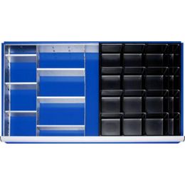 Rau Einteilungsset f&uuml;r Schubladen, Stahlblech, B 1055 x T 560 x H 90 mm, f&uuml;r Fronth&ouml;he 120&ndash;360 mm, silber