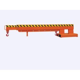 Eichinger-Industrie Teleskoplader f&uuml;r Stapler, 7-stufig teleskopierbar, 950-5000 kg, 2 Wirbellasthaken und Standfu&szlig;, Stahl, reinorange RAL 2004