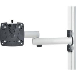 Rau Schwenkarm, VESA 75/100, 3 Gelenke, QuickRelease, Belastbarkeit 10 kg, B 130 x T 450 x H 130 mm, schwarz/silber
