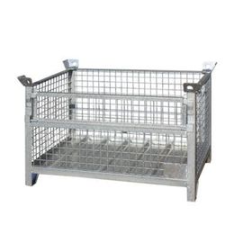 Eichinger-Industrie Gitterbox-Stapelpalette, bis 2000 kg, 4 Seitenw&auml;nde, Kran&ouml;sen, B 1000 x T 800 x H 750 mm, Stahl, feuerverzinkt