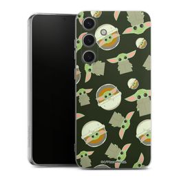 DeinDesign Galaxy S25+ Handy Silikon H&uuml;lle Case transparent Handyh&uuml;lle Official Licensed Product Star Wars Muster Baby Yoda Silikon Case