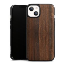 DeinDesign iPhone 13 Handy Silikon H&uuml;lle Case schwarz Handyh&uuml;lle Wood Nut Tree Wooden Look