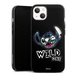 DeinDesign iPhone 13 Handy Silikon H&uuml;lle Case schwarz Handyh&uuml;lle Lilo & Stitch Disney Official Licensed Product