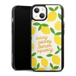 DeinDesign iPhone 13 Handy Silikon H&uuml;lle Case schwarz Handyh&uuml;lle Lemon Statement Spruch
