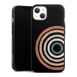 DeinDesign iPhone 13 Handy Silikon H&uuml;lle Case schwarz Handyh&uuml;lle Circle Rainbow Water Colour