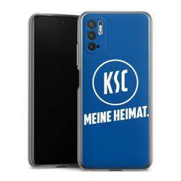 DeinDesign Xiaomi Redmi Note 10 5G Handy Silikon H&uuml;lle Case transparent Handyh&uuml;lle Karlsruher Sc Statement Ksc Silikon Case