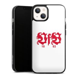 DeinDesign iPhone 13 Handy Silikon H&uuml;lle Case schwarz Handyh&uuml;lle Official Licensed Product Lettering Vfb Stuttgart