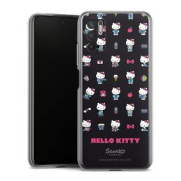 DeinDesign Xiaomi Redmi Note 10 5G Handy Silikon H&uuml;lle Case transparent Handyh&uuml;lle Kindheit Merchandise Hello Kitty Silikon Case