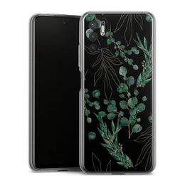 DeinDesign Xiaomi Redmi Note 10 5G Handy Silikon H&uuml;lle Case transparent Handyh&uuml;lle Nature Eukalyptus Leaves Silikon Case