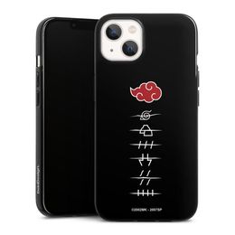 DeinDesign iPhone 13 Handy Silikon H&uuml;lle Case schwarz Handyh&uuml;lle Naruto Shippuden Official Licensed Product Akatsuki