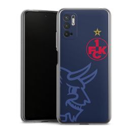 DeinDesign Xiaomi Redmi Note 10 5G Handy Silikon H&uuml;lle Case transparent Handyh&uuml;lle Logo 1. Fc Kaiserslautern 1. Fck Silikon Case