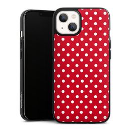 DeinDesign iPhone 13 Handy Silikon H&uuml;lle Case schwarz Handyh&uuml;lle Points Polka Dots Retro