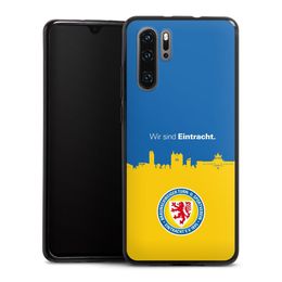 DeinDesign Huawei P30 Pro Handy Silikon H&uuml;lle Case schwarz Handyh&uuml;lle Logo Eintracht Braunschweig Official Licensed Product