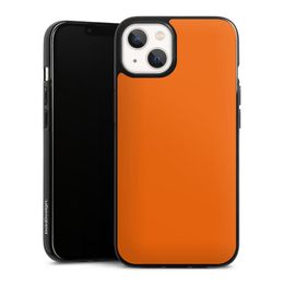 DeinDesign iPhone 13 Handy Silikon H&uuml;lle Case schwarz Handyh&uuml;lle Orange Unicoloured Colour