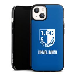 DeinDesign iPhone 13 Handy Silikon H&uuml;lle Case schwarz Handyh&uuml;lle Coat Of Arms Official Licensed Product 1. Fc Magdeburg