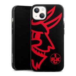 DeinDesign iPhone 13 Handy Silikon H&uuml;lle Case schwarz Handyh&uuml;lle 1. Fc Kaiserslautern Logo Official Licensed Product