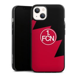 DeinDesign iPhone 13 Handy Silikon H&uuml;lle Case schwarz Handyh&uuml;lle 1. Fcn 1. Fc N&uuml;rnberg Merchandise