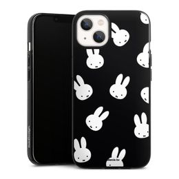 DeinDesign iPhone 13 Handy Silikon H&uuml;lle Case schwarz Handyh&uuml;lle Muster Miffy Transparent