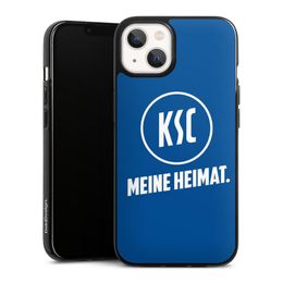 DeinDesign iPhone 13 Handy Silikon H&uuml;lle Case schwarz Handyh&uuml;lle Karlsruher Sc Statement Ksc