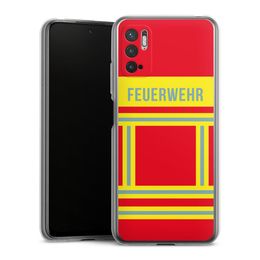 DeinDesign Xiaomi Redmi Note 10 5G Handy Silikon H&uuml;lle Case transparent Handyh&uuml;lle Fire Fighters Life Saver Fire Fighter Silikon Case