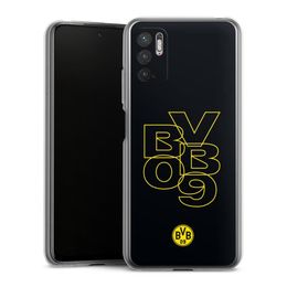 DeinDesign Xiaomi Redmi Note 10 5G Handy Silikon H&uuml;lle Case transparent Handyh&uuml;lle Bvb Lettering Official Licensed Product Silikon Case