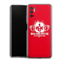 DeinDesign Xiaomi Redmi Note 10 5G Handy Silikon H&uuml;lle Case transparent Handyh&uuml;lle 1. Fc Kaiserslautern Spruch Official Licensed Product Silikon Case