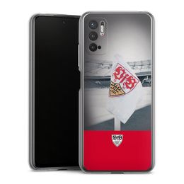 DeinDesign Xiaomi Redmi Note 10 5G Handy Silikon H&uuml;lle Case transparent Handyh&uuml;lle Vfb Stuttgart Bundesliga Official Licensed Product Silikon Case