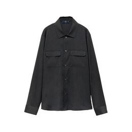 Mango Man Button Up Shirt 'MARIUS' male size L Anthracite