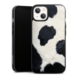 DeinDesign iPhone 13 Handy Silikon H&uuml;lle Case schwarz Handyh&uuml;lle Animal Look Animal Print Cow Skin