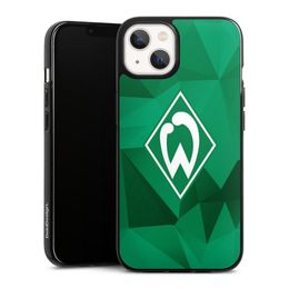 DeinDesign iPhone 13 Handy Silikon H&uuml;lle Case schwarz Handyh&uuml;lle Camouflage Sv Werder Bremen Official Licensed Product