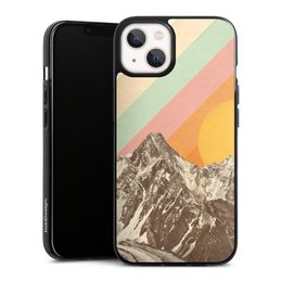 DeinDesign iPhone 13 Handy Silikon H&uuml;lle Case schwarz Handyh&uuml;lle Sunshine Mountain Retro