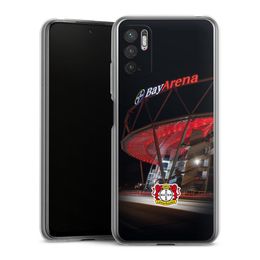 DeinDesign Xiaomi Redmi Note 10 5G Handy Silikon H&uuml;lle Case transparent Handyh&uuml;lle Official Licensed Product Bayer 04 Leverkusen Stadium Silikon Case