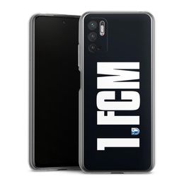 DeinDesign Xiaomi Redmi Note 10 5G Handy Silikon H&uuml;lle Case transparent Handyh&uuml;lle 1. Fcm 1. Fc Magdeburg Official Licensed Product Silikon Case