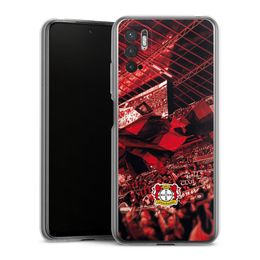 DeinDesign Xiaomi Redmi Note 10 5G Handy Silikon H&uuml;lle Case transparent Handyh&uuml;lle Merchandise Official Licensed Product Bayer 04 Leverkusen Silikon Case