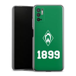 DeinDesign Xiaomi Redmi Note 10 5G Handy Silikon H&uuml;lle Case transparent Handyh&uuml;lle Sv Werder Bremen Official Licensed Product Statement Silikon Case