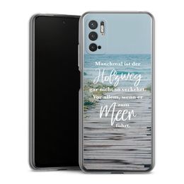 DeinDesign Xiaomi Redmi Note 10 5G Handy Silikon H&uuml;lle Case transparent Handyh&uuml;lle Spruch Beach Statement Silikon Case