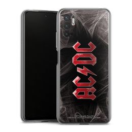 DeinDesign Xiaomi Redmi Note 10 5G Handy Silikon H&uuml;lle Case transparent Handyh&uuml;lle Merchandise Acdc Logo Silikon Case