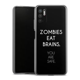 DeinDesign Xiaomi Redmi Note 10 5G Handy Silikon H&uuml;lle Case transparent Handyh&uuml;lle Statement Funny Zombie Silikon Case