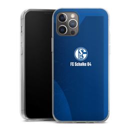 DeinDesign iPhone 12 Pro Handy Silikon H&uuml;lle Case transparent Handyh&uuml;lle Official Licensed Product Bundesliga Fc Schalke 04 Silikon Case