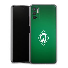 DeinDesign Xiaomi Redmi Note 10 5G Handy Silikon H&uuml;lle Case transparent Handyh&uuml;lle Merchandise Sv Werder Bremen Logo Silikon Case
