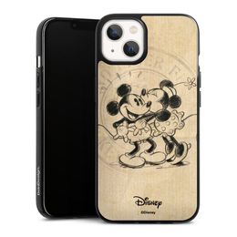 DeinDesign iPhone 13 Handy Silikon H&uuml;lle Case schwarz Handyh&uuml;lle Minnie Mouse Vintage Mickey Mouse